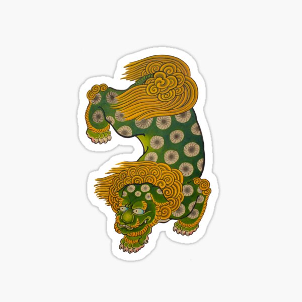 "Traditional Japanese Irezumi Karashishi (Fu Dog)" Sticker for Sale by ...