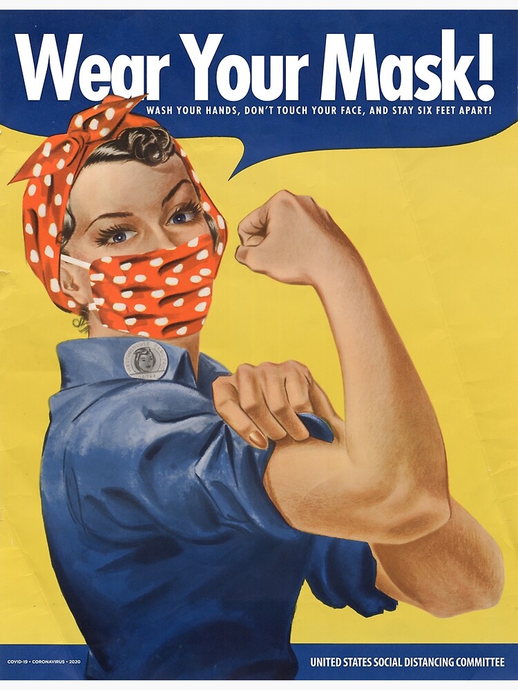"Wear Your Mask! COVID Rosie" Poster for Sale by CovidRosie | Redbubble