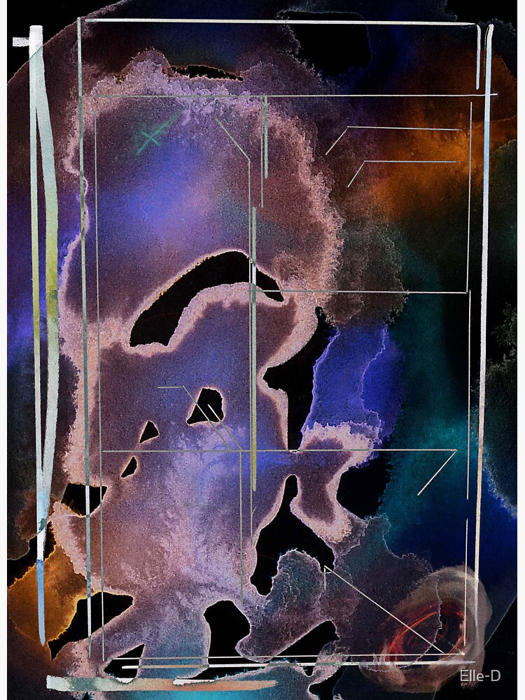"Inky Blueprint" Sticker for Sale by Elle-D | Redbubble