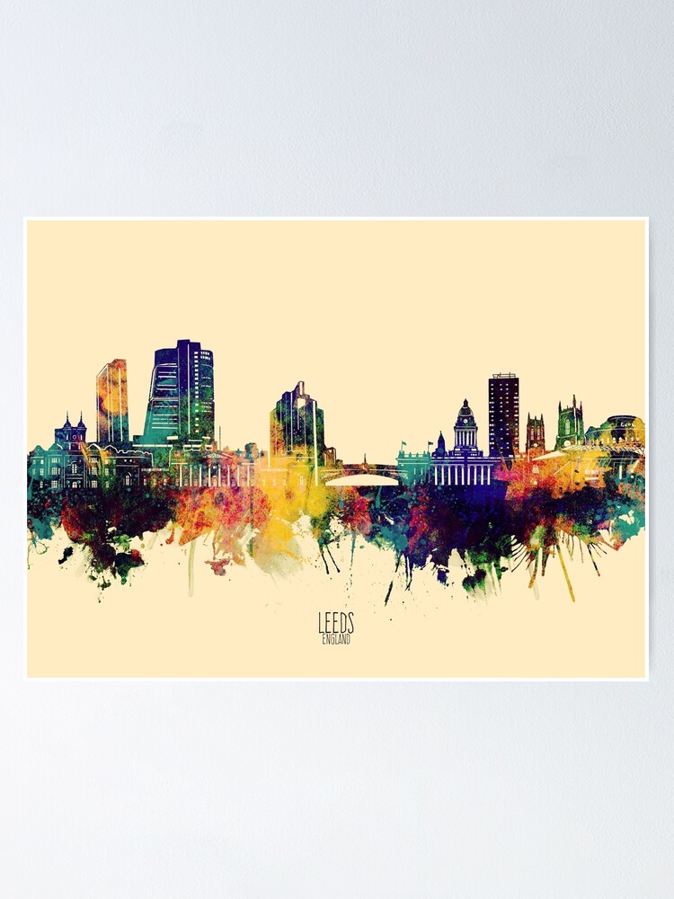 "leeds skyline" Poster for Sale by BekimART2 | Redbubble