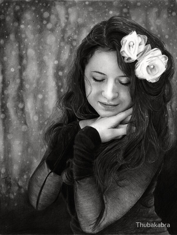 "It's Snowing! -- pencil drawing" by Thubakabra | Redbubble