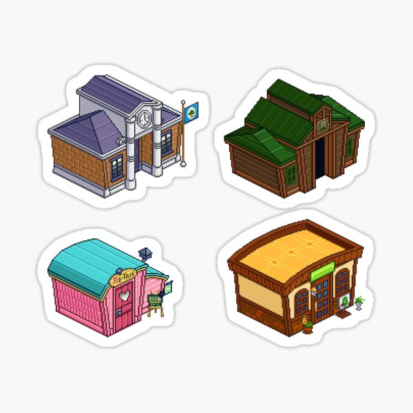 "ACNL: Buildings" Sticker by lizpulanco | Redbubble