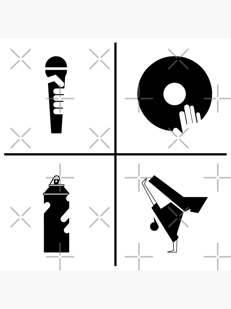 "Die vier Elemente des Hip-Hop" Poster von MerchHouse | Redbubble