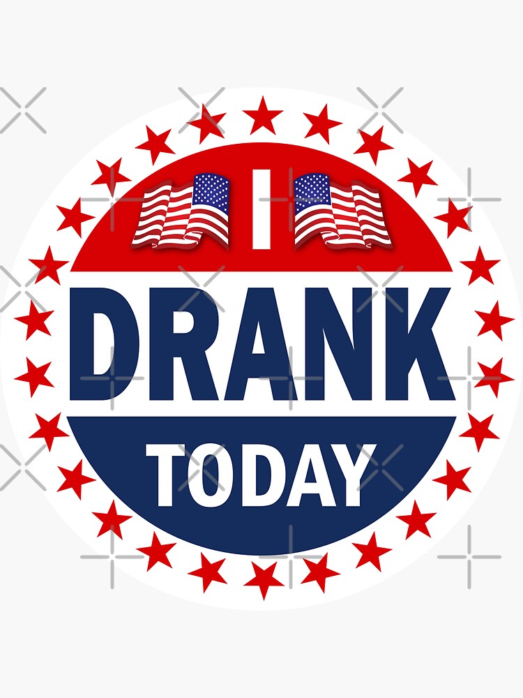 "Spoof Voted I Drank Today Red White and Blue Funny Election Day ...