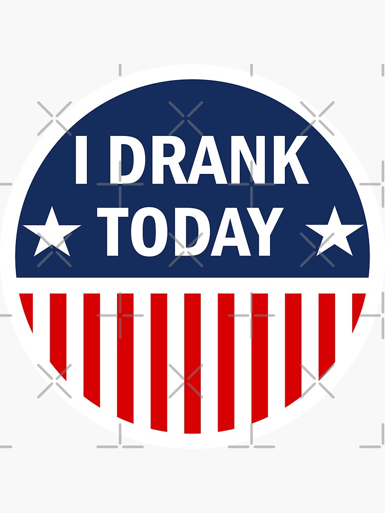 "Spoof Voted I Drank Today Red White and Blue Funny Election Day ...