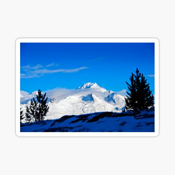 "Mont Blanc from Les Arcs French Alps France" Sticker for Sale by ...