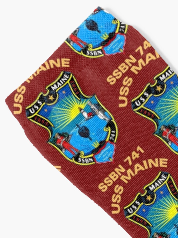 "USS Maine (SSBN-741) Crest for Dark Colors" Socks by Spacestuffplus ...