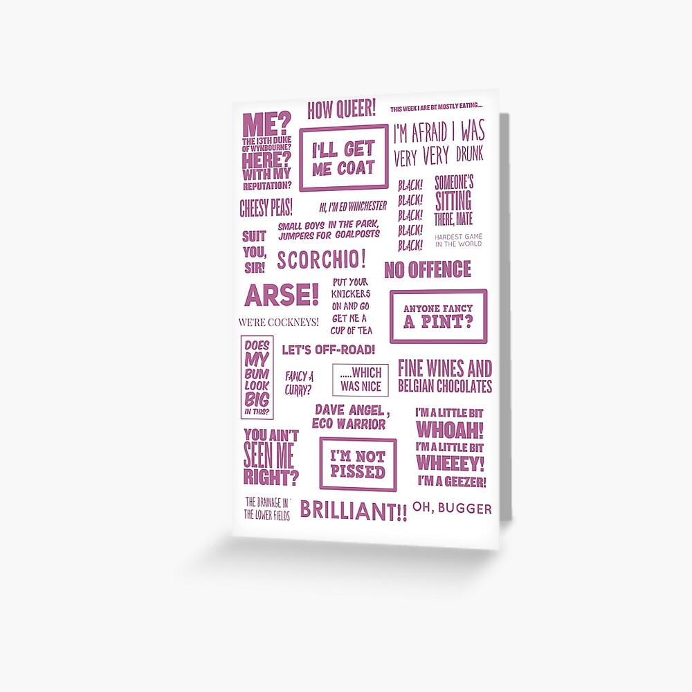 "The Fast Show - Colin Hunt's Catchphrase Collection!" Greeting Card ...