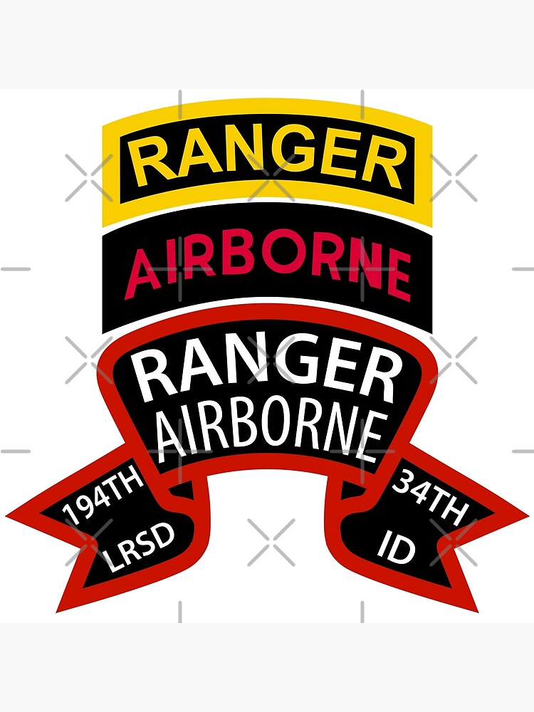"RANGER AIRBORNE 194TH LRSD / 34TH ID " Art Print for Sale by jcmeyer ...