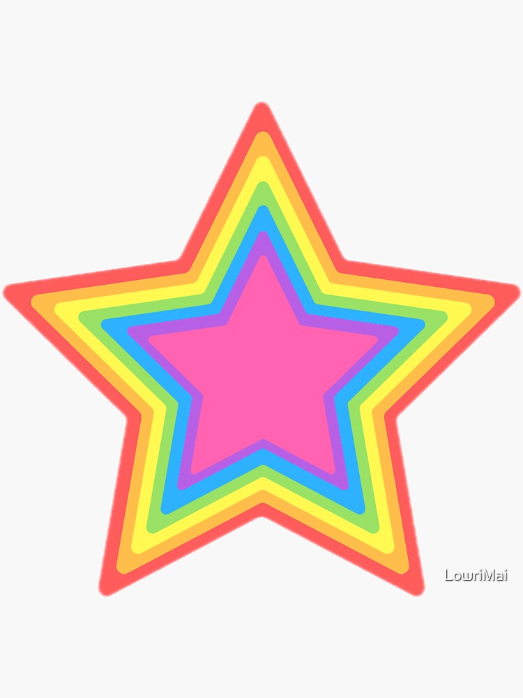 "NHS Star Rainbow " Sticker for Sale by LowriMai | Redbubble
