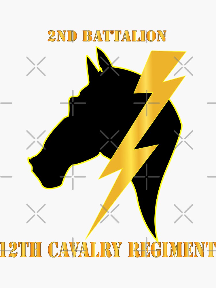 " Army - 2nd Battalion 12 Cavalry Regiment" Sticker for Sale by ...