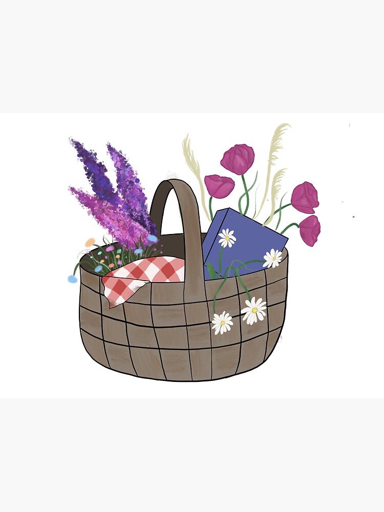 "Cottagecore basket " Sticker by charlottelionb | Redbubble