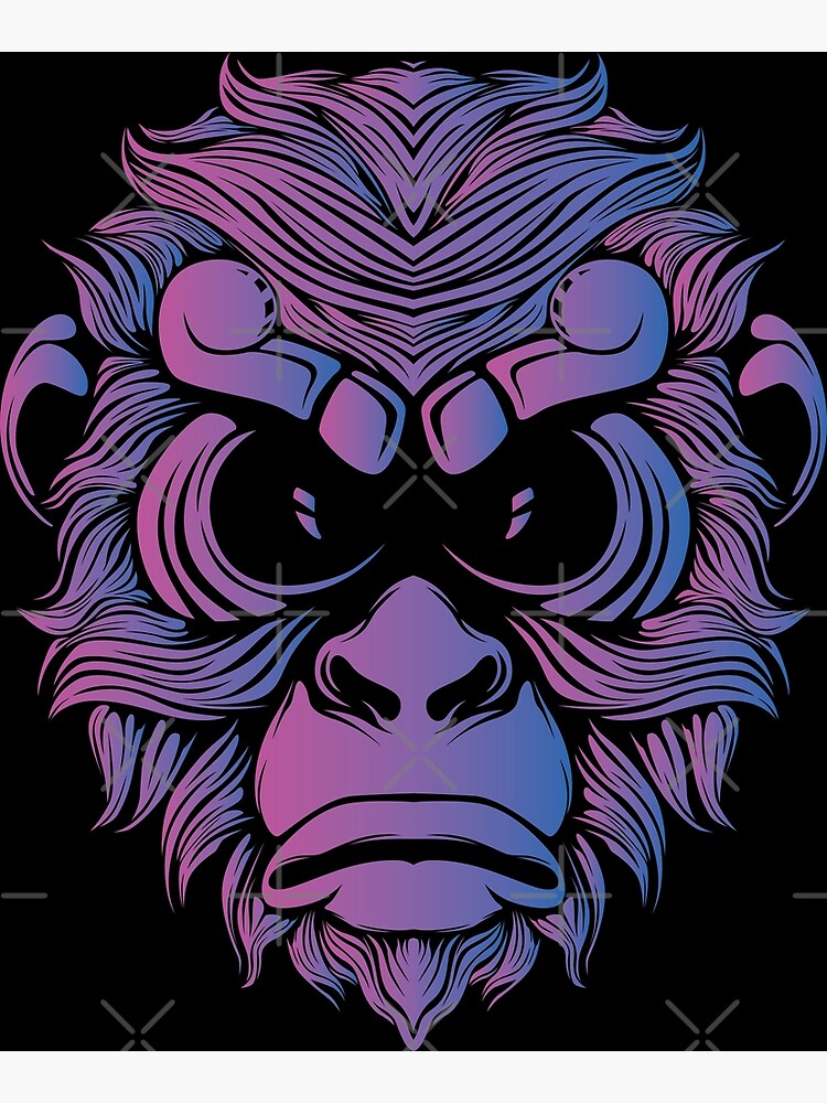 "Neon monkey" Poster for Sale by neonhead | Redbubble
