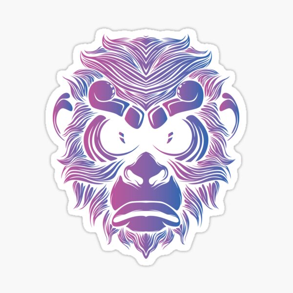 "Neon monkey" Sticker for Sale by neonhead | Redbubble