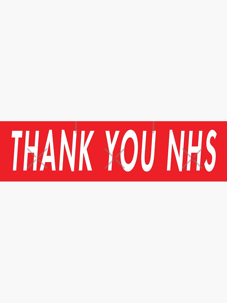 "Thank You NHS | support NHS" Sticker for Sale by AdlDisEye | Redbubble