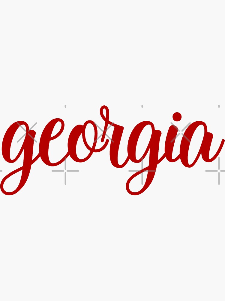 "Georgia Cursive" Sticker for Sale by smstickersx | Redbubble