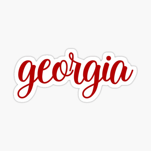 "Georgia Cursive" Sticker for Sale by smstickersx | Redbubble
