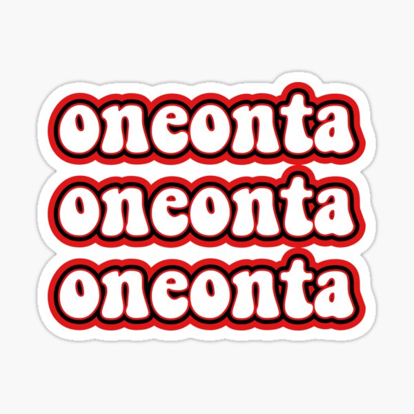 "Oneonta Bubbly x3" Sticker by maddiefrick | Redbubble