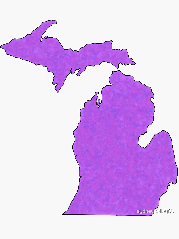 "Michigan - Purple (v.1)" Sticker by sydneykelley01 | Redbubble