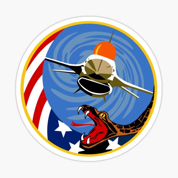"F-16 Viper Logo" Sticker by Spacestuffplus | Redbubble