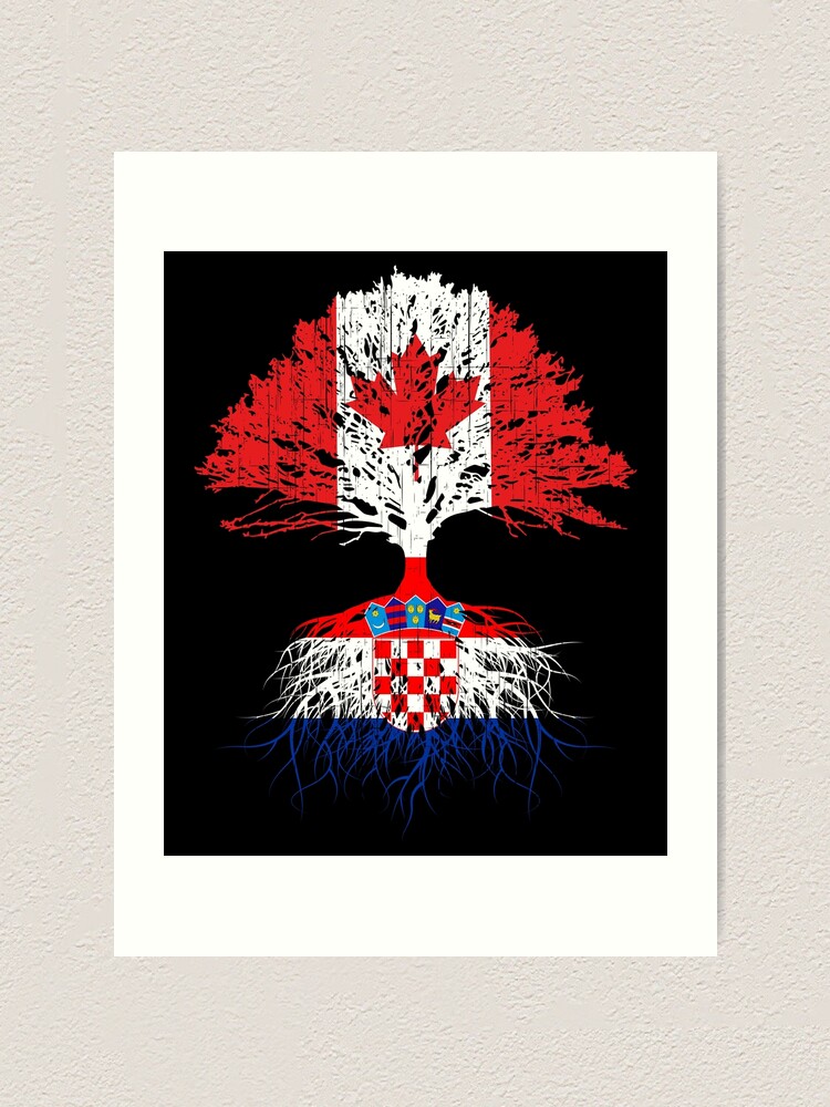 "Canada Croatia Flags Born In From Croatia Live Grew Up Canada Canadian ...