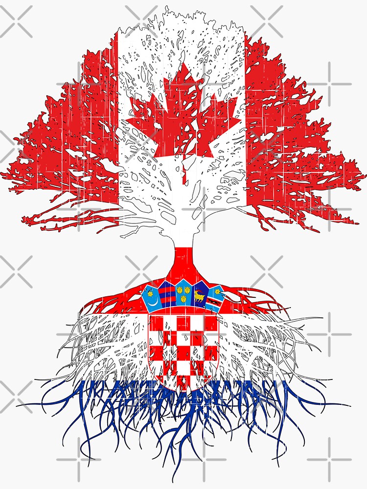 "Canada Croatia Flags Born In From Croatia Live Grew Up Canada Canadian ...