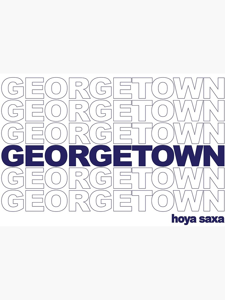 "GEORGETOWN repeating words" Greeting Card for Sale by taliaboyajian ...