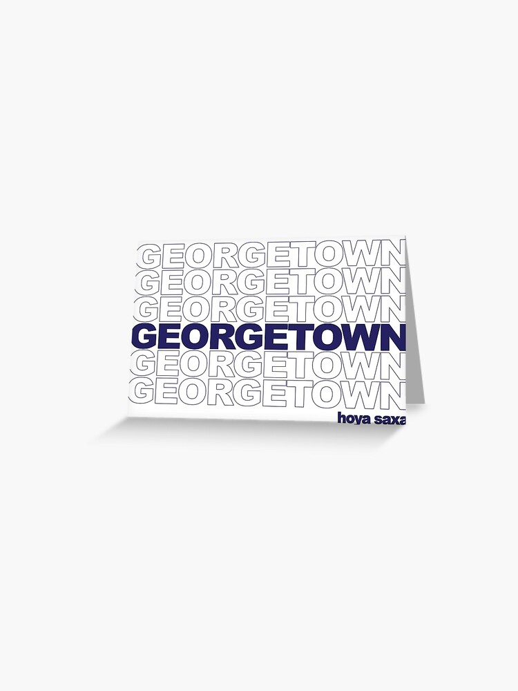"GEORGETOWN repeating words" Greeting Card for Sale by taliaboyajian ...