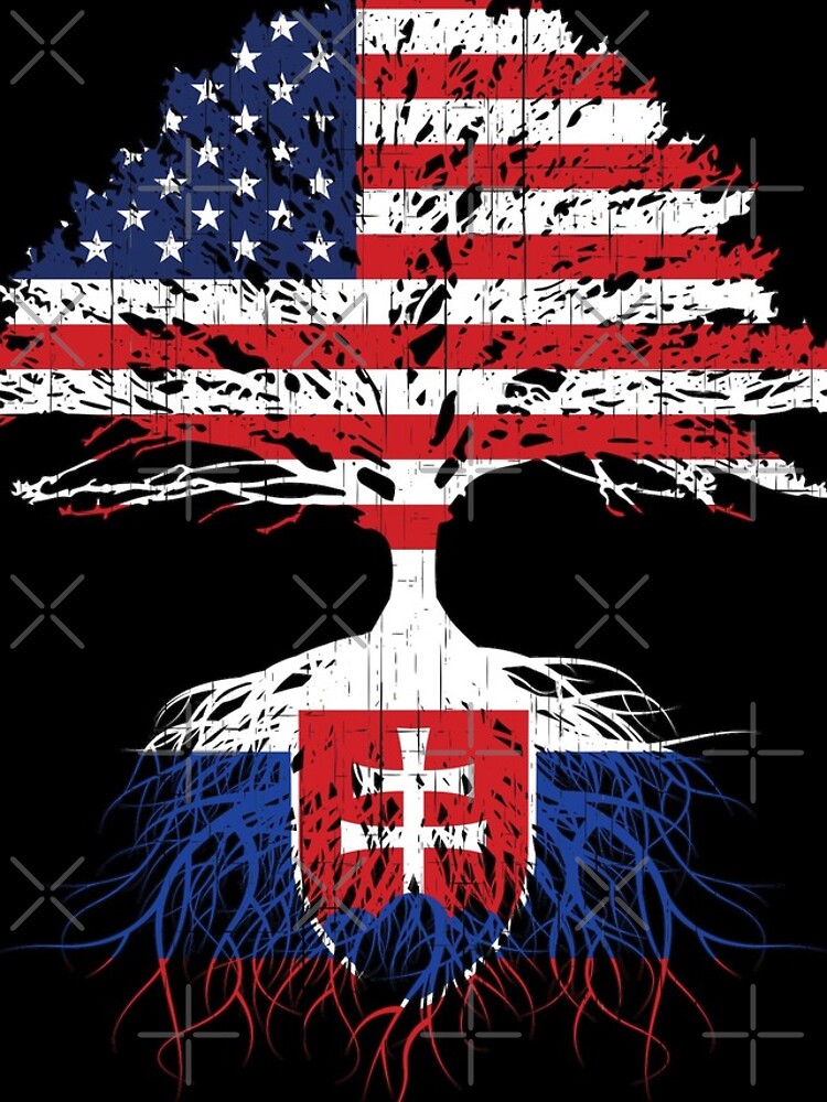 "Slovakia Roots, Slovakia Slovak USA Flags, Slovakian, US American ...