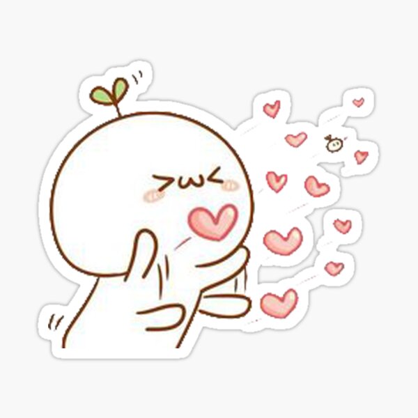 "kiss" Sticker by tejaltank | Redbubble