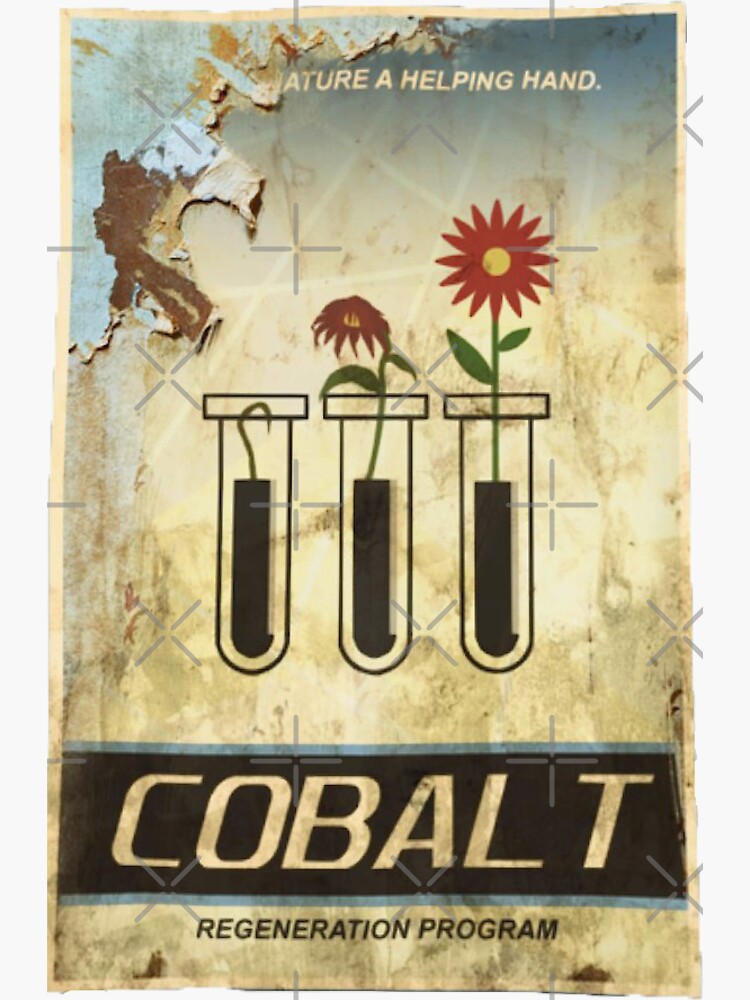 "Rust - Cobalt Poster" Sticker by TurretedSloth | Redbubble