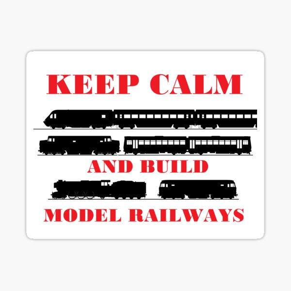 "MODEL RAILWAYS " Sticker for Sale by CraigMatthews | Redbubble