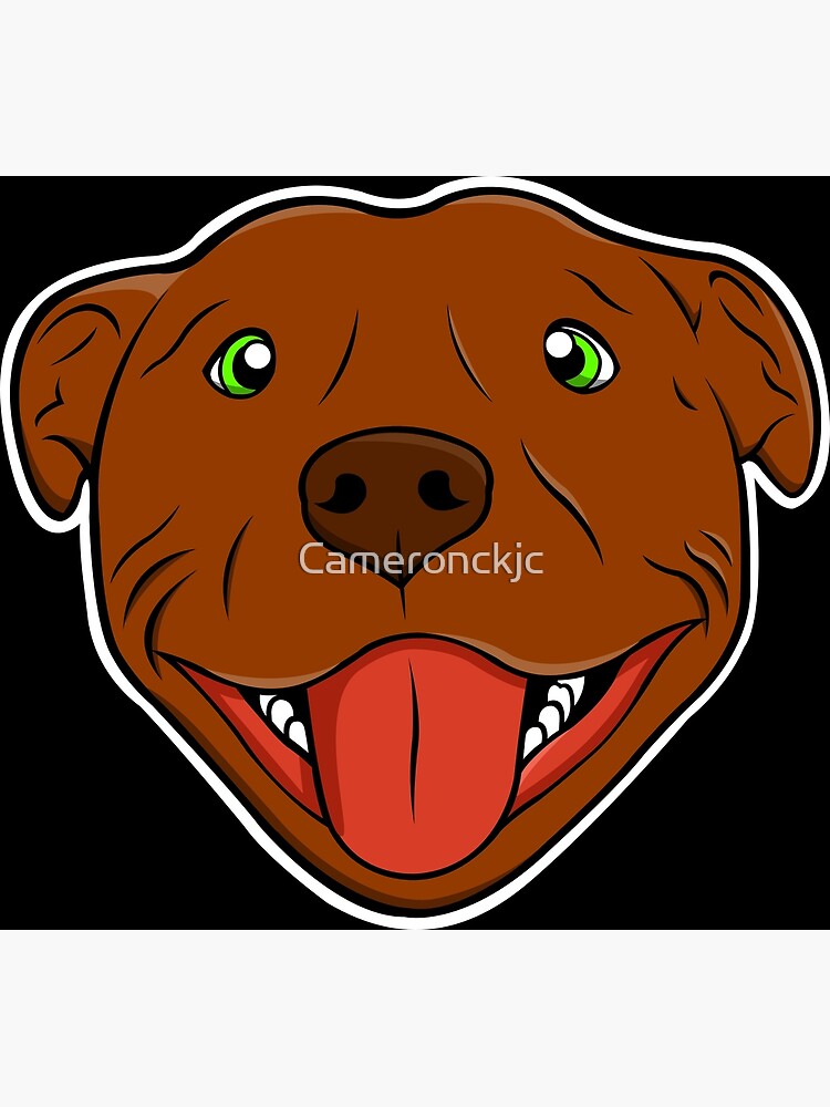 " Staffy Design, Smiling and Brown - Staffordshire Bull Terrier Design ...