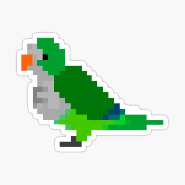"Parrot pixel art" Sticker by Nekaiida | Redbubble