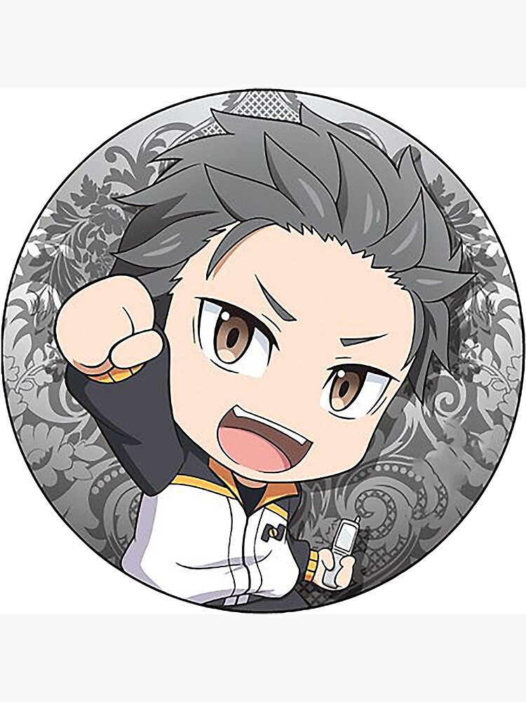 "Re:Zero Subaru Natsuki Chibi" Poster by martineden146 | Redbubble