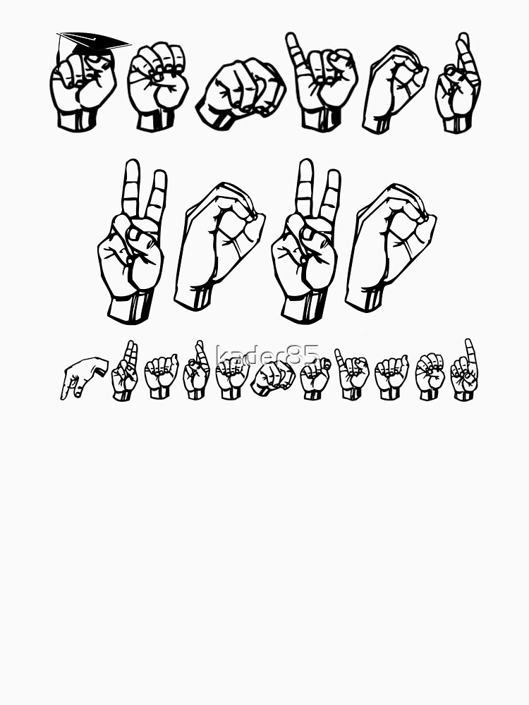 "Senior 2020 Quarantined ASL hand sign Language " Essential T-Shirt for ...