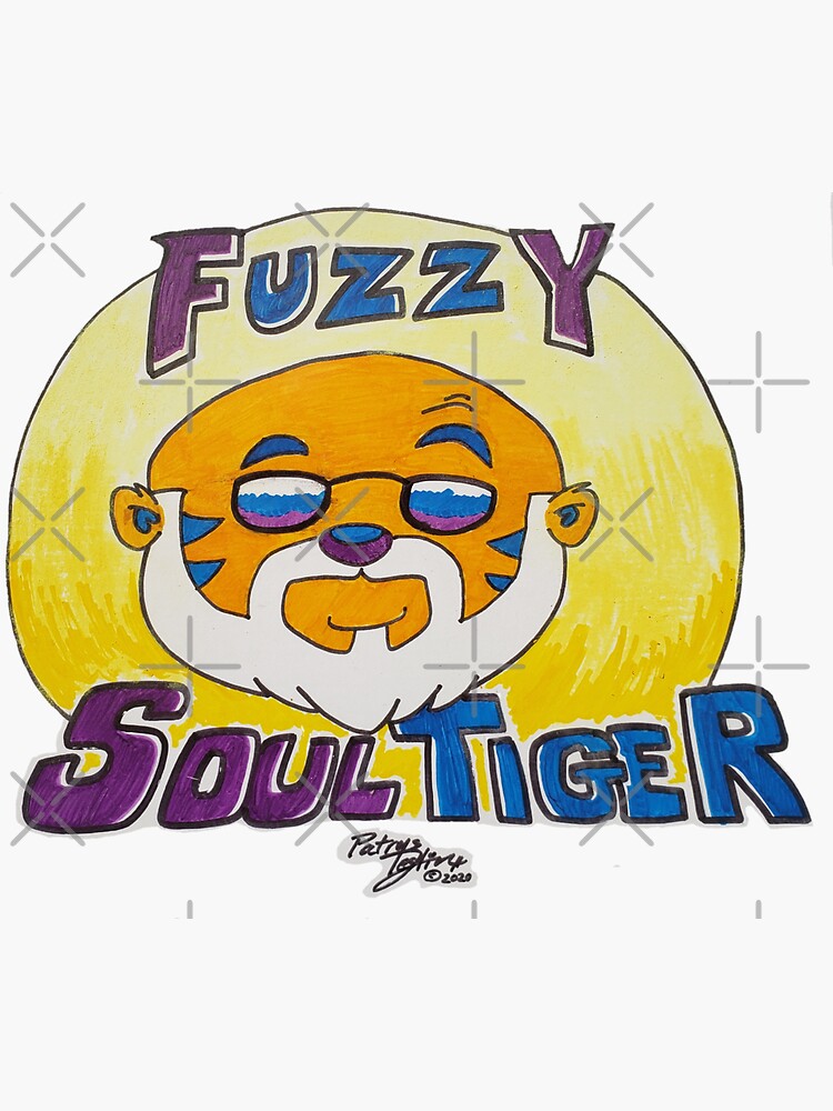 "Fuzzy Fun Logo" Sticker for Sale by FuzzySoulTiger | Redbubble
