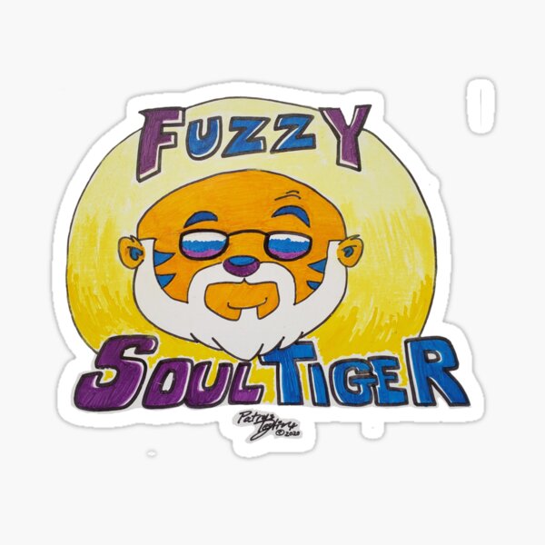 "Fuzzy Fun Logo" Sticker for Sale by FuzzySoulTiger | Redbubble