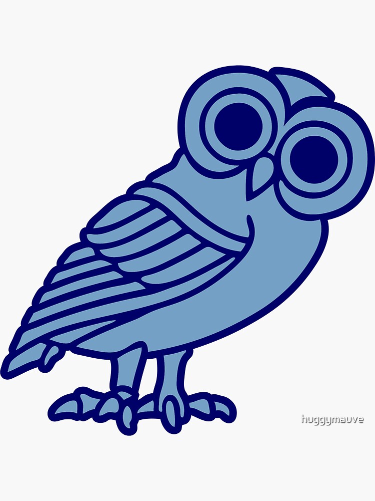 "greek owl greece athena" Sticker for Sale by huggymauve | Redbubble