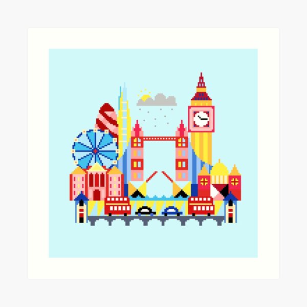 "London - pixel art" Art Print for Sale by galegshop | Redbubble
