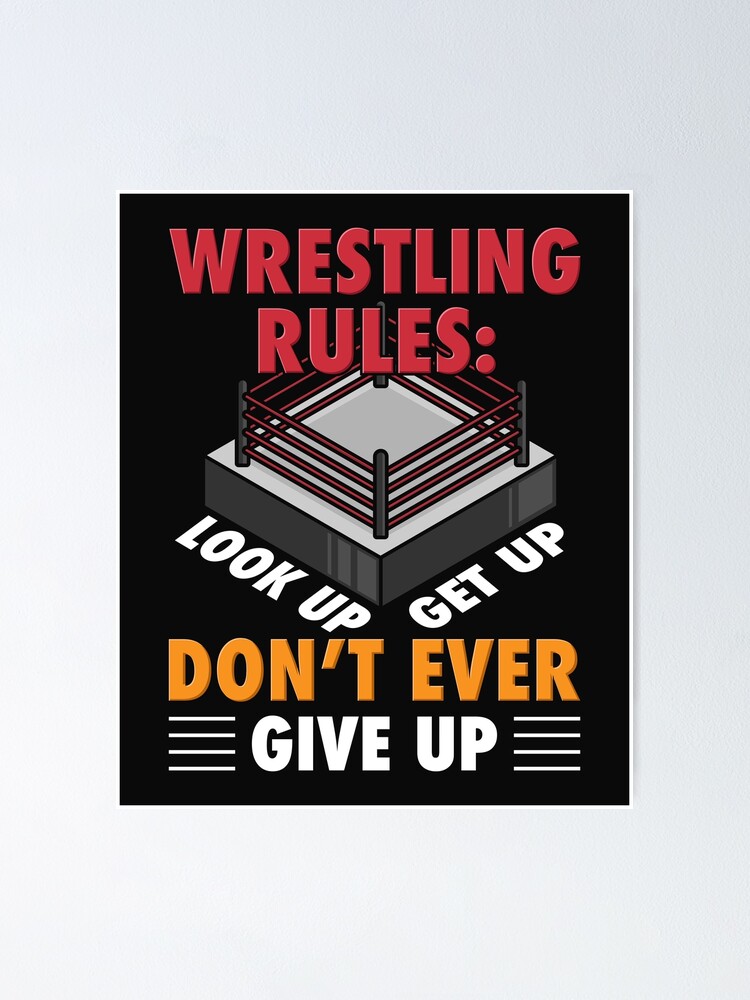 "WRESTLING: Wrestling Rules" Poster for Sale by woormle | Redbubble