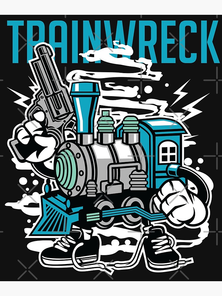 "Weed Strain Cartoon Characters, Trainwreck Print" Poster for Sale by ...