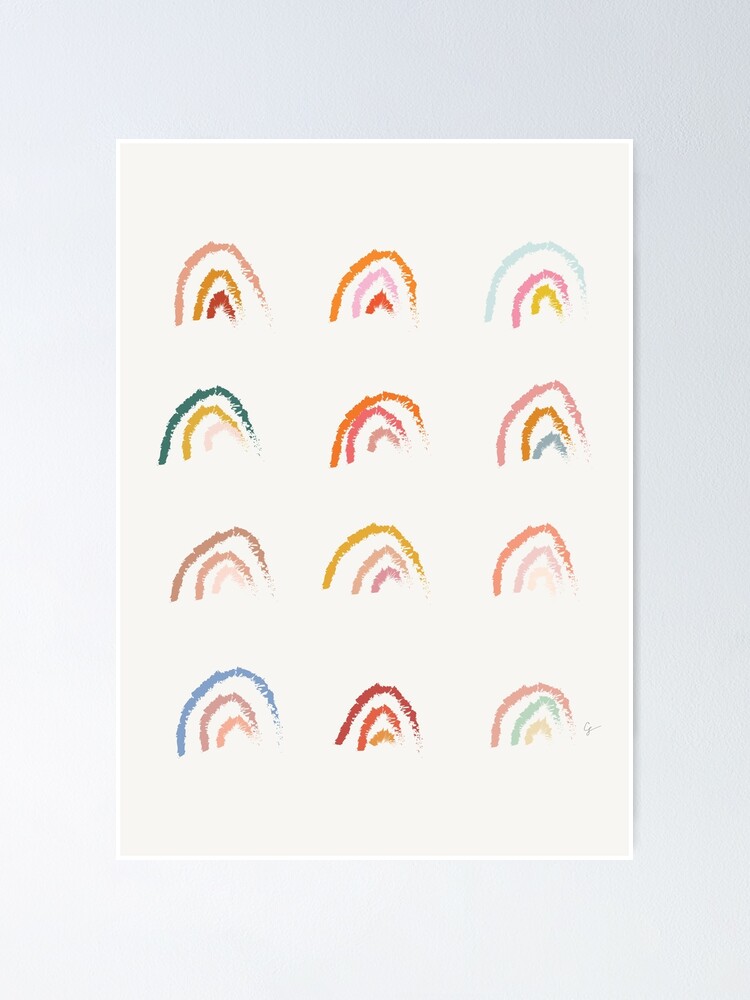 "Pastel Rainbows" Poster by carriedesigns | Redbubble