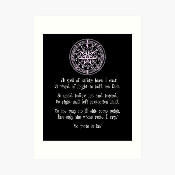 "Protection Spell Wiccan" Art Print for Sale by Bbbpayne | Redbubble
