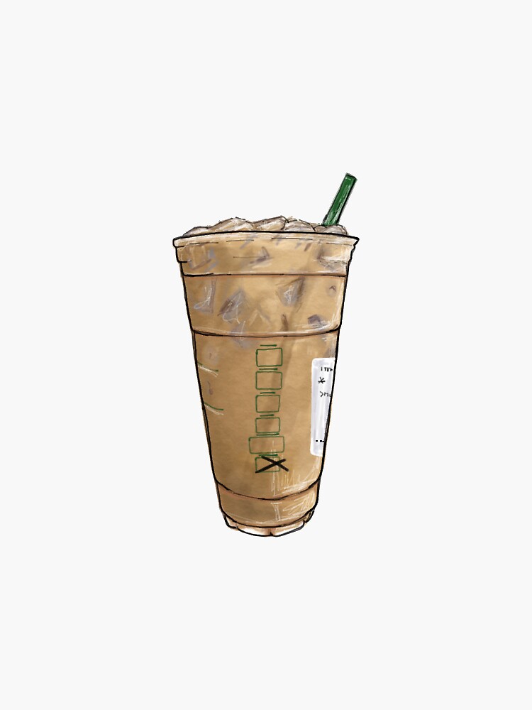 "Iced coffee " Sticker for Sale by Racholla | Redbubble