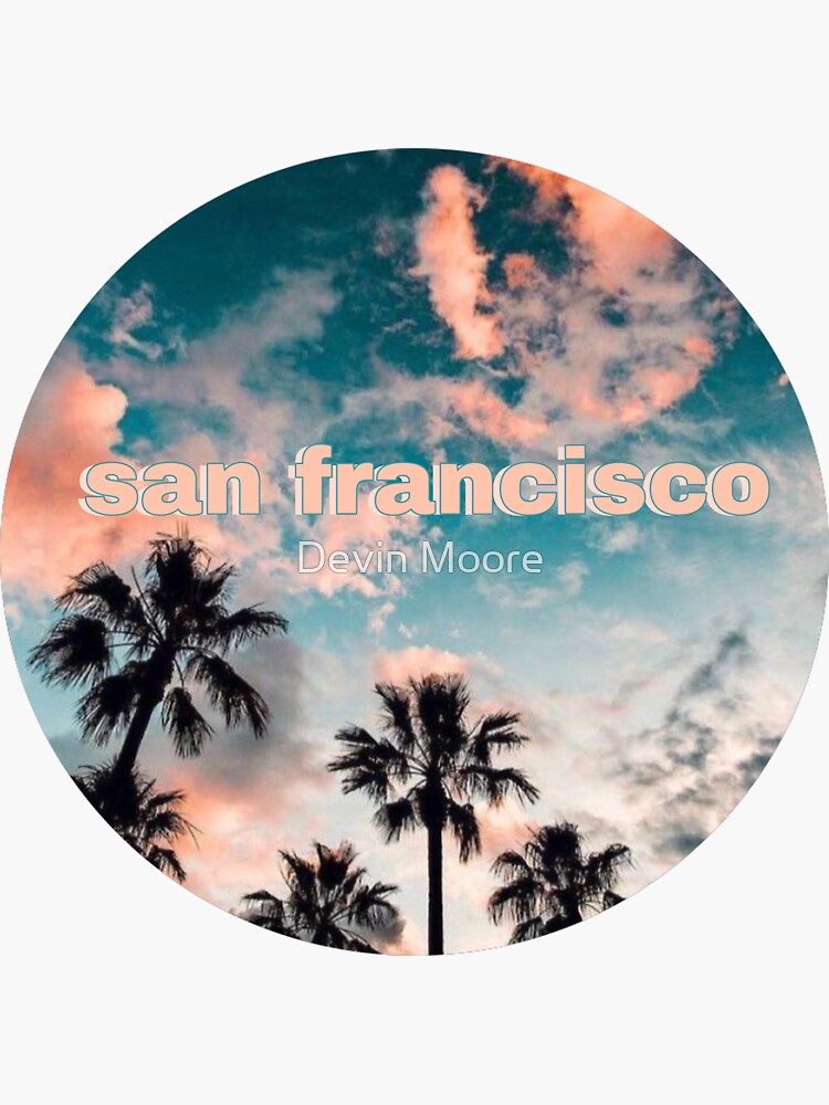 "San Francisco Sticker" Sticker for Sale by devinlovesharry | Redbubble