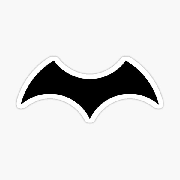 "Iconic Minimal Bat Logo (Hero design)" Sticker by frikybomb | Redbubble