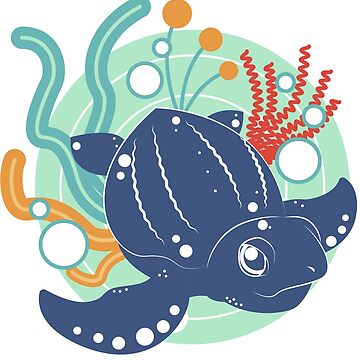 "Leatherback Sea Turtle" Sticker for Sale by Leehzart | Redbubble