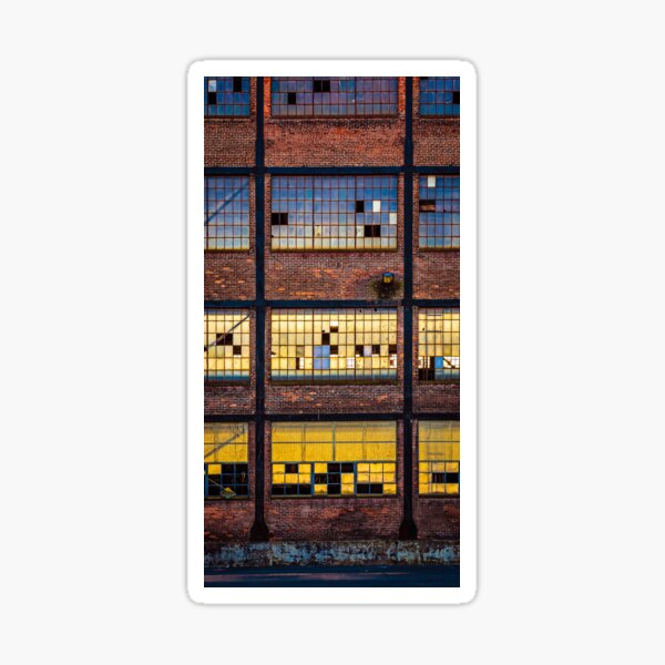 "Old Factory Windows" Sticker for Sale by drawbey | Redbubble