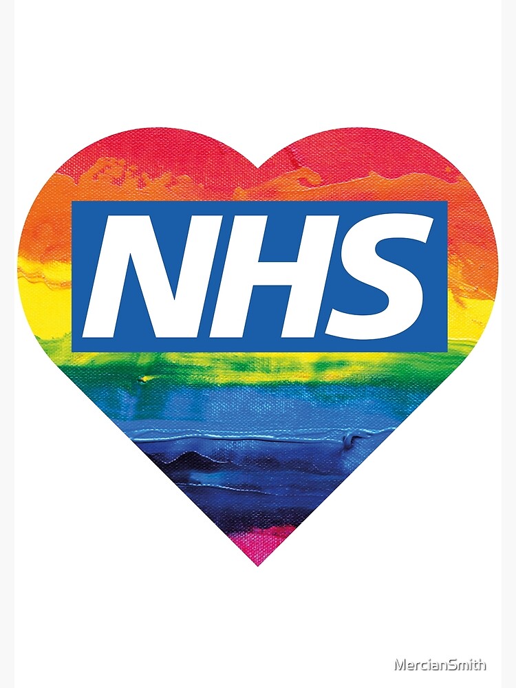 "NHS Rainbow Heart" Poster for Sale by MercianSmith | Redbubble